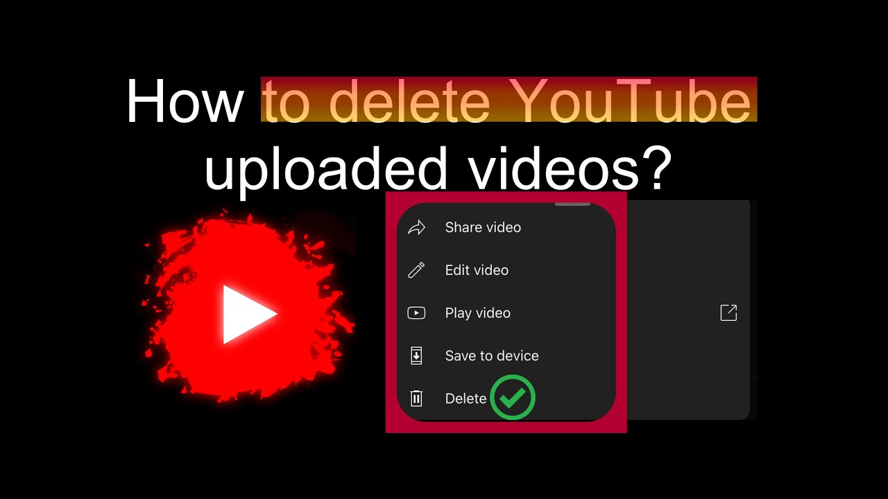 How to delete YouTube videos || Easy tricks to delete videos - YouTube