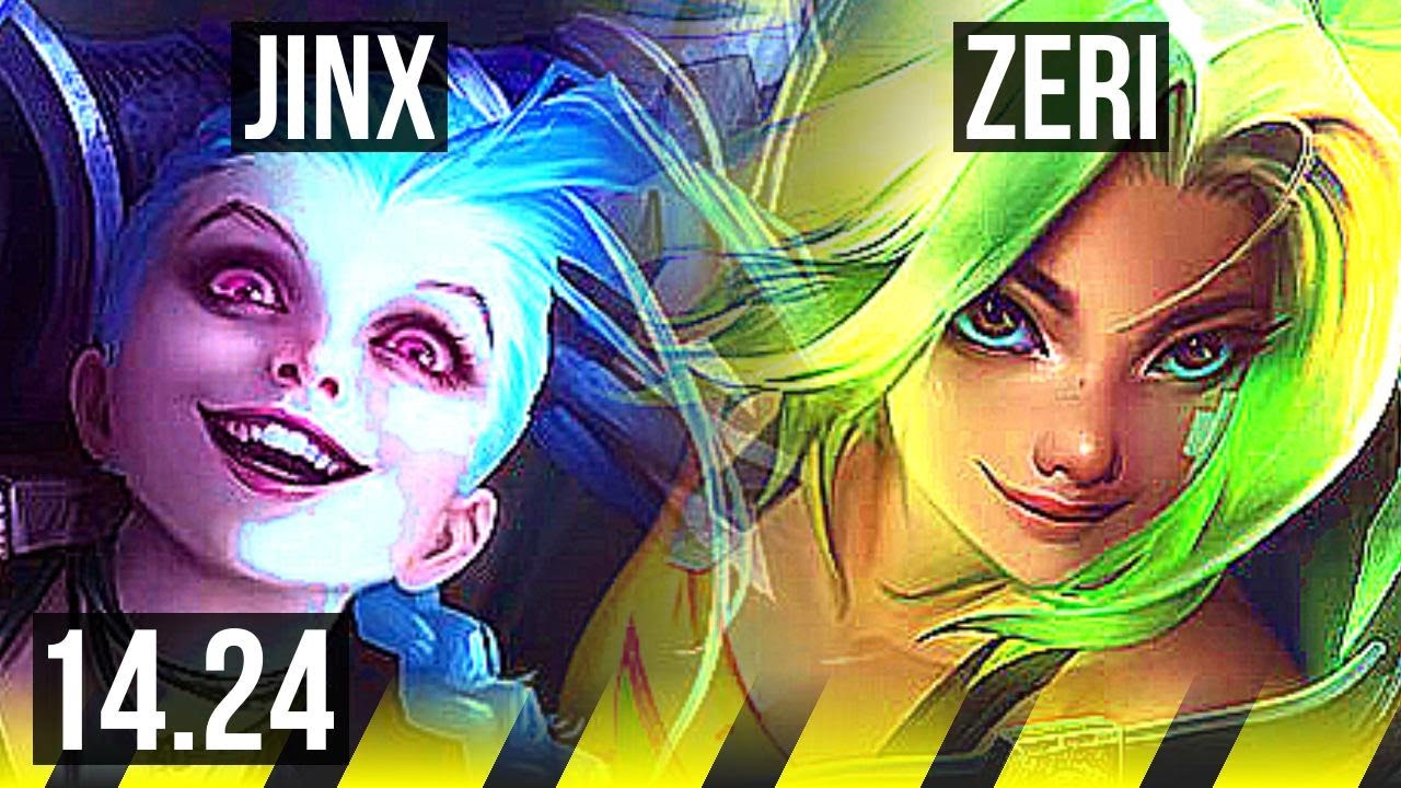 JINX & Poppy vs ZERI & Blitzcrank (ADC) | 4/1/3 | KR Diamond | 14.24 ...