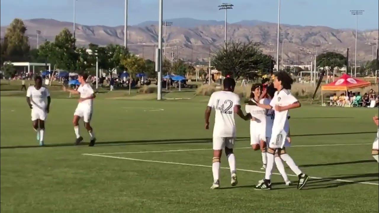 Roman Holliday LA Galaxy Academy U14 MLS Next Goal #4 vs SoCal Reds - YouTube