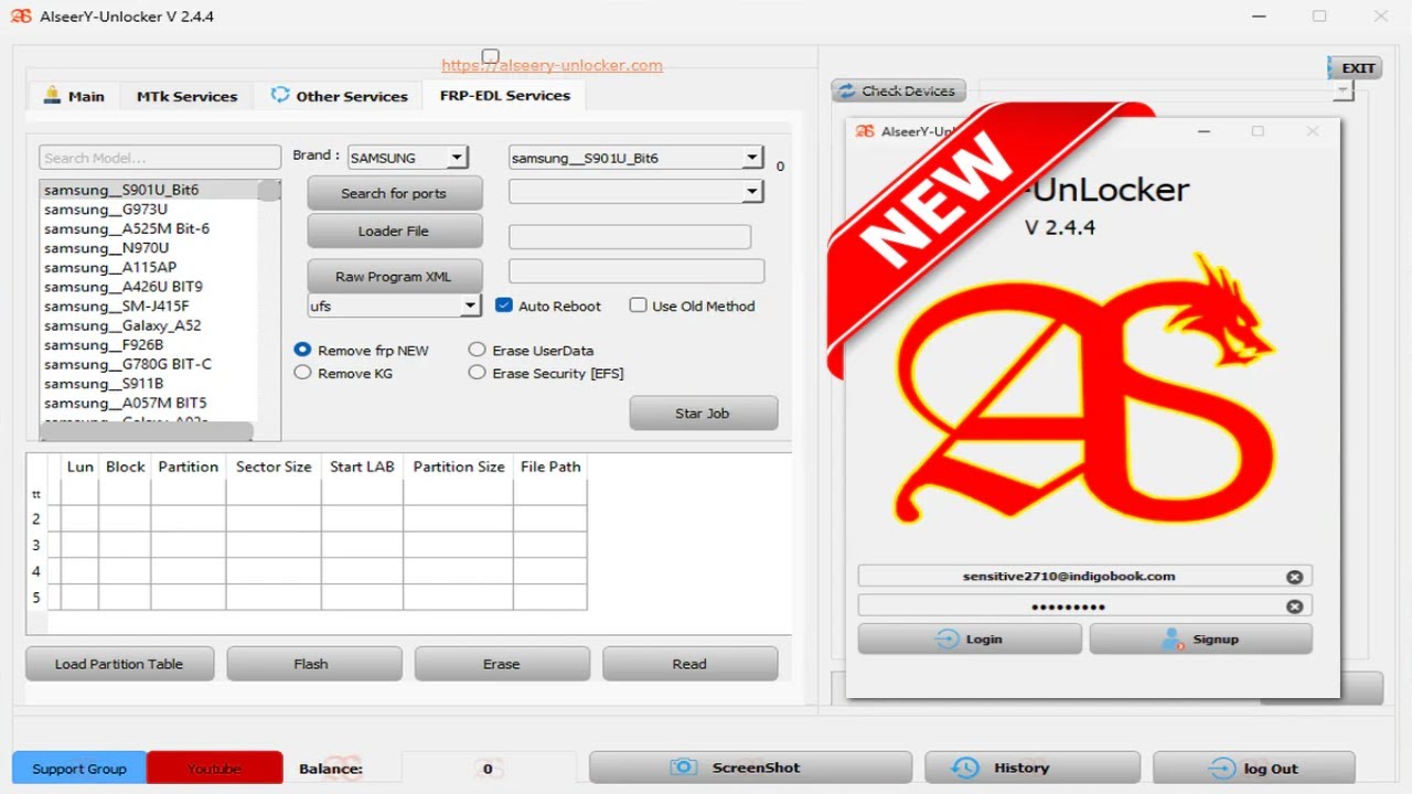 AlseerY-UnLocker V2.4.4 Free Login KG Lock/FRP Removal, Screen Lock ...