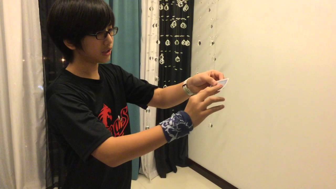Awesome flying card trick!!!! - YouTube