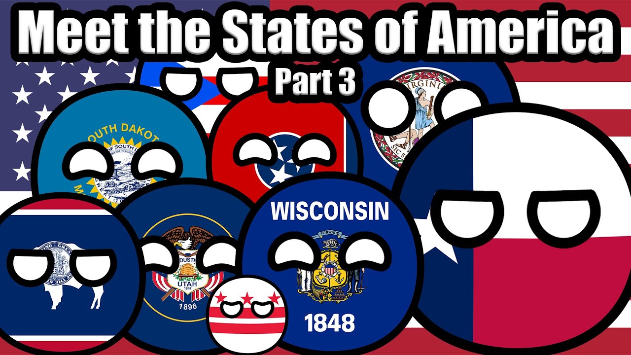 Countryballs - Meet The States of America (part 3) - YouTube