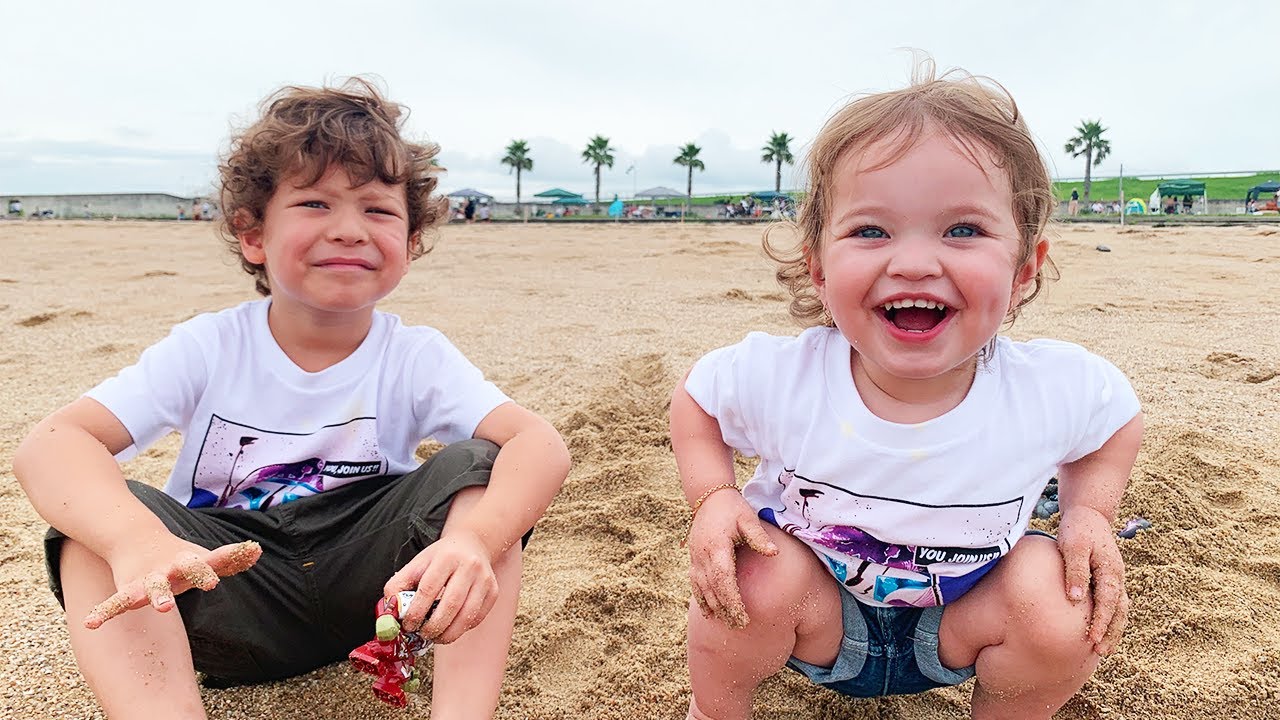 Fun Day on the Beach! Playing with Sand and other Kids Toys I Nursery ...