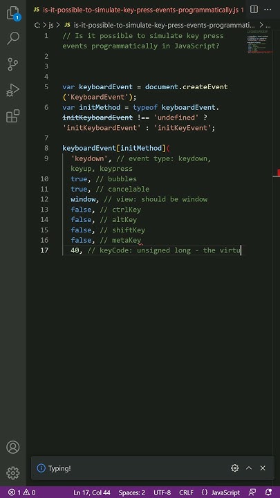 javascript - Is it possible to simulate key press events programmatically? - YouTube
