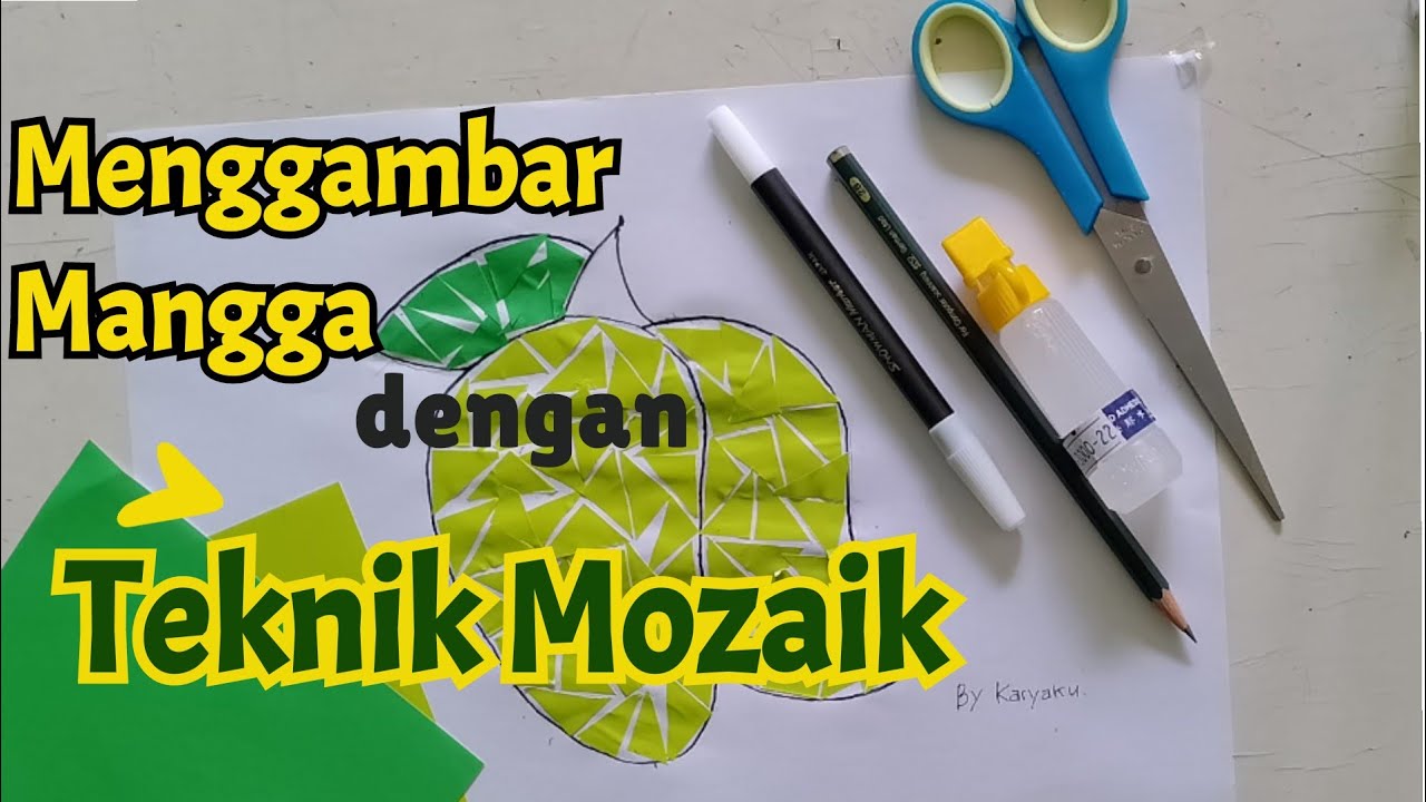 Menggambar Mangga | dengan Teknik Mozaik | Mudah . - YouTube