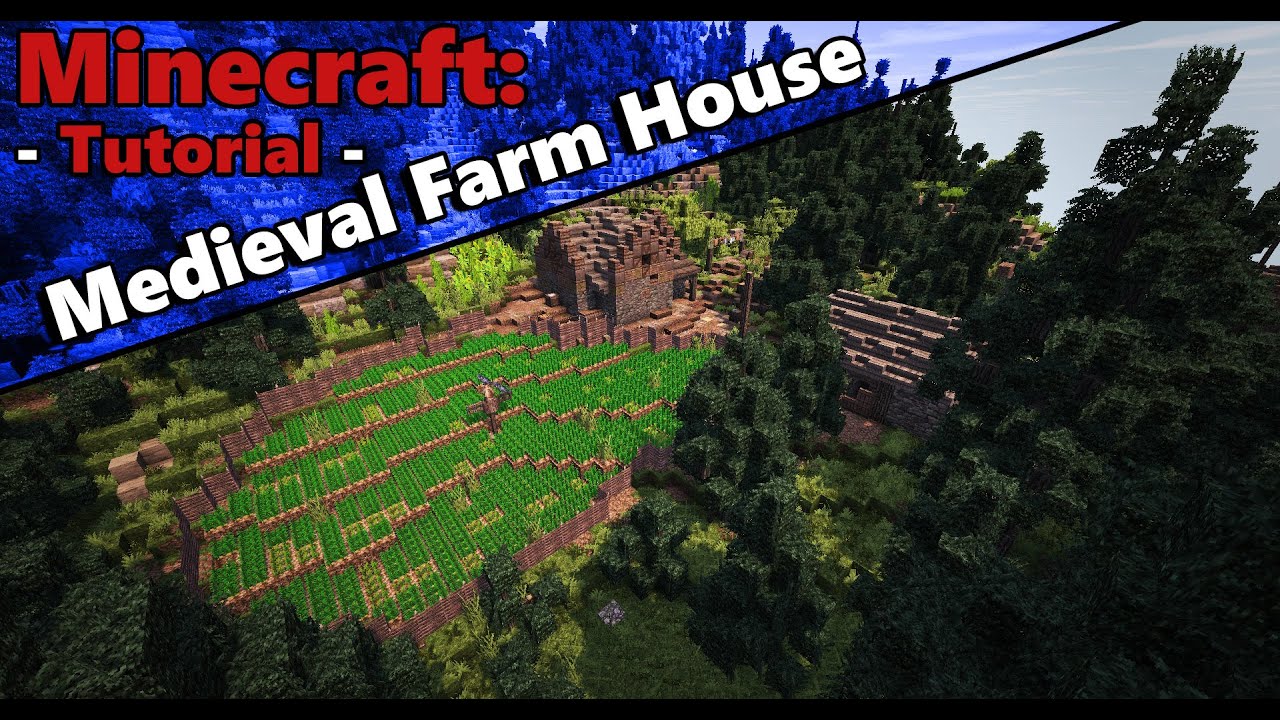 Minecraft: Small Medieval Farm House Tutorial - YouTube