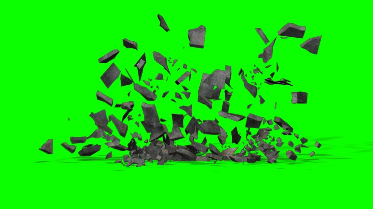bouncing debris footages collection in green screen realistic ever ...