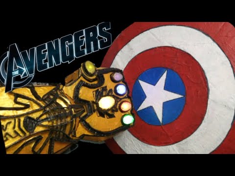 How to make Captain America sheild at home // CARDBOARD captain shield ...