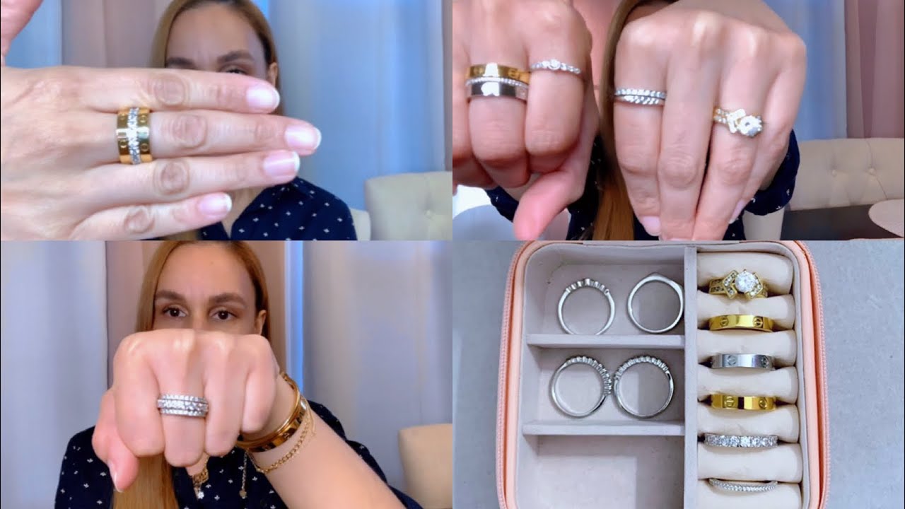 COMO COMBINAR ANILLOS DE ORO AMARILLO Y ORO BLANCO JUNTOS | HOW TO STACK YELLOW/ WHITE GOLD ...