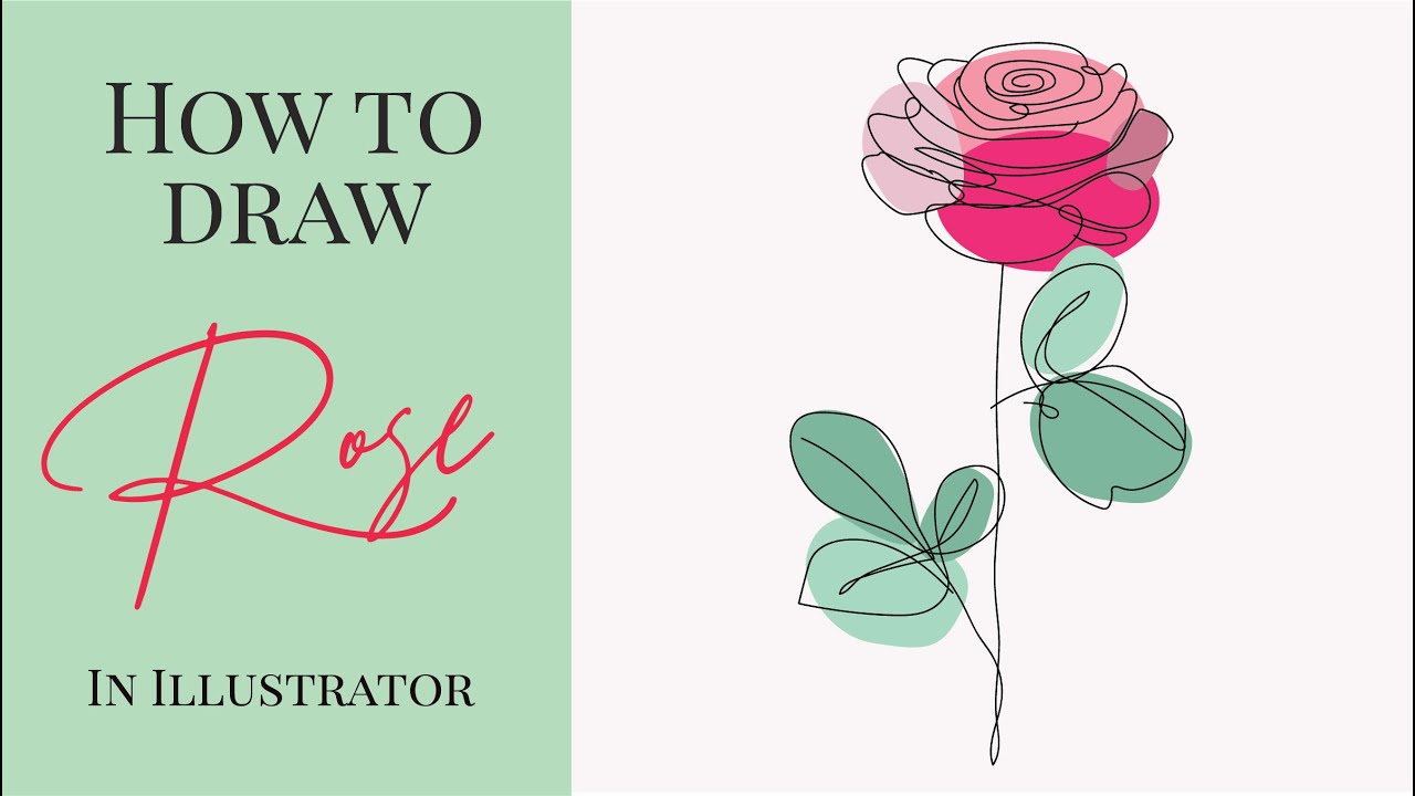 Abstract rose line art in Adobe Illustrator 🖋, line art design ...