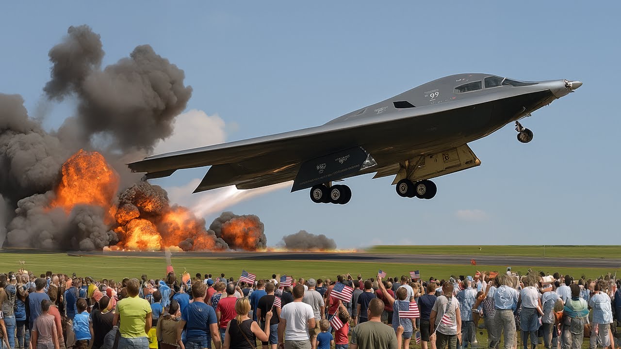US Air Force Female B-2 Spirit Pilot Performs Emergency Takeoff at Full ...