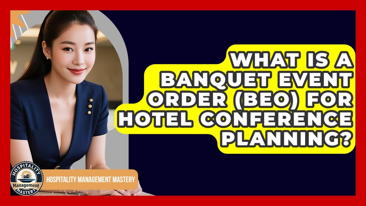 What Is A Banquet Event Order (BEO) For Hotel Conference Planning ...