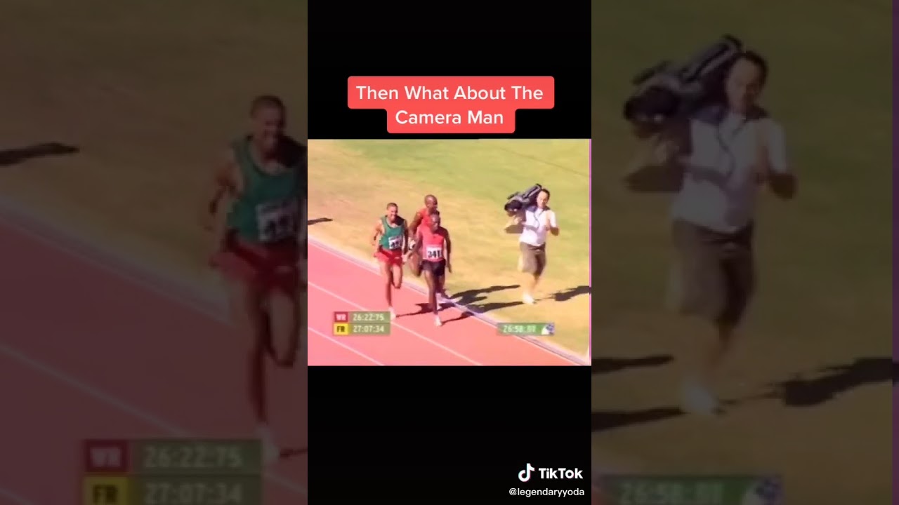 The camera man is faster than the actual runner - YouTube