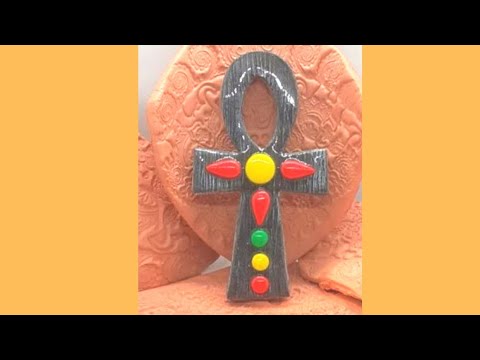 Ankh cross pendant, polymer clay tutorial - YouTube