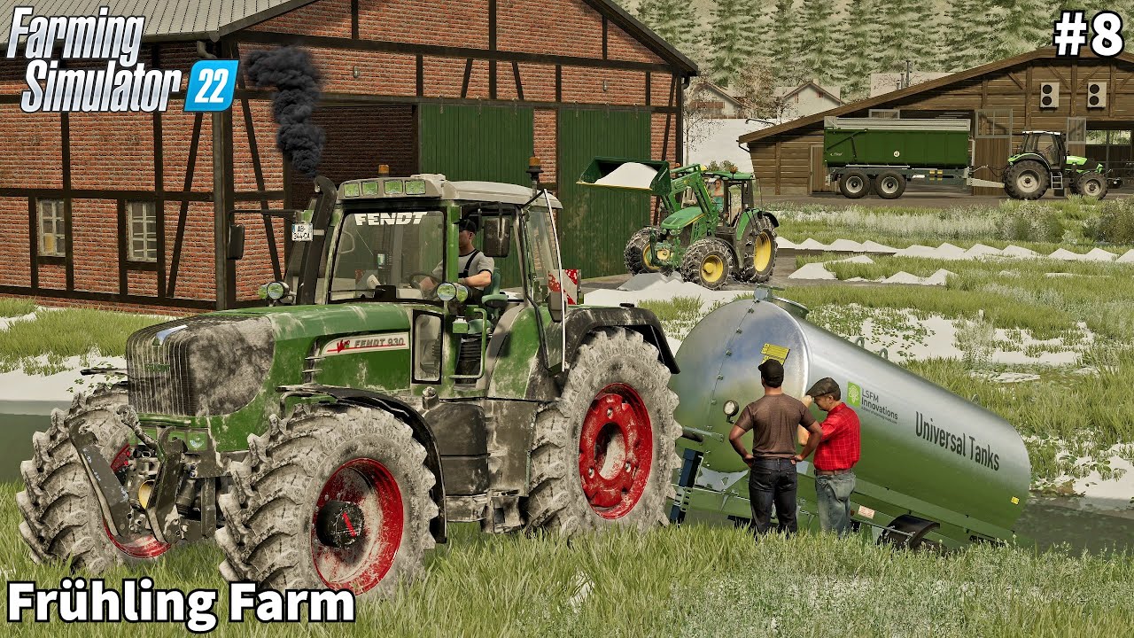 Removing Snow, Fendt 939 Stuck in The River│Frühling│FS 22│Timelapse#8 ...