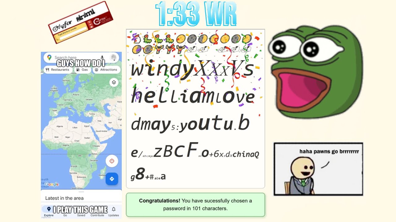 Password Game Speedrun | 1:32.04 [Previous WR] - YouTube