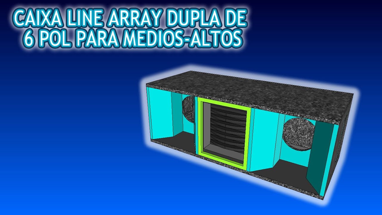 CAIXA LINE ARRAY DUPLA DE 6 POL PARA MEDIOS-ALTOS - YouTube