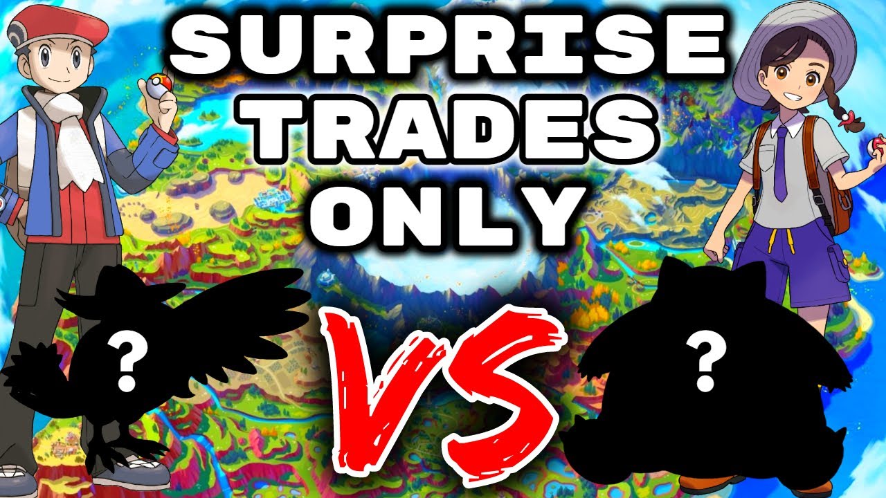 We Surprise Trade Pokemon For Our Teams... THEN WE FIGHT!! - YouTube