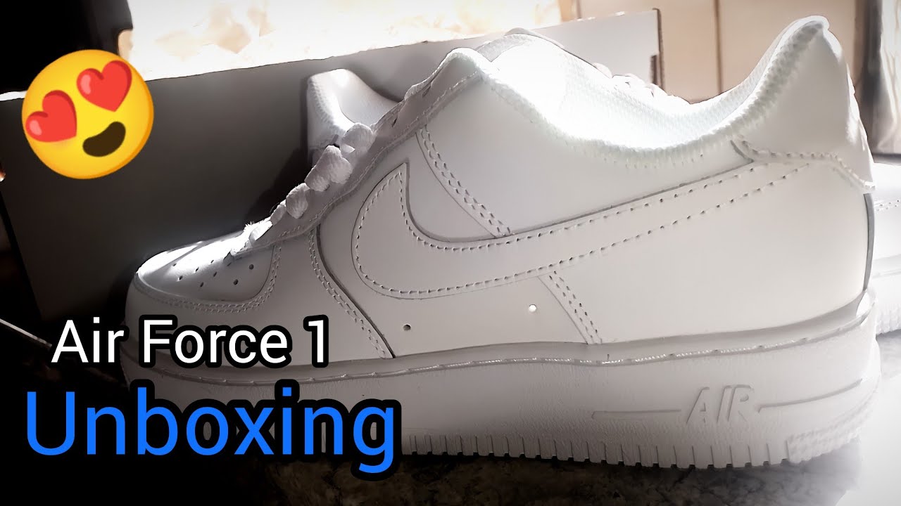 Unboxing My New Nike Air Force ones I can't believe it - YouTube