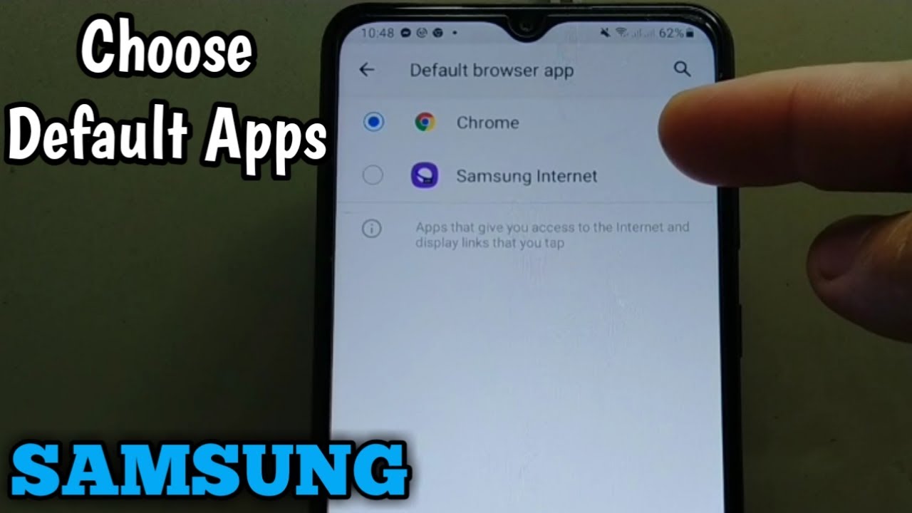 How to choose default apps on Samsung Galaxy A02 - YouTube