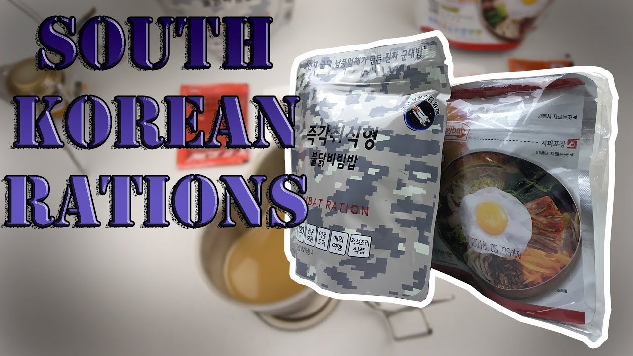 SOUTH KOREAN CIVILIAN RATIONS BIBIMBAP || SPICY KIMCHI, AND CHICKEN ...