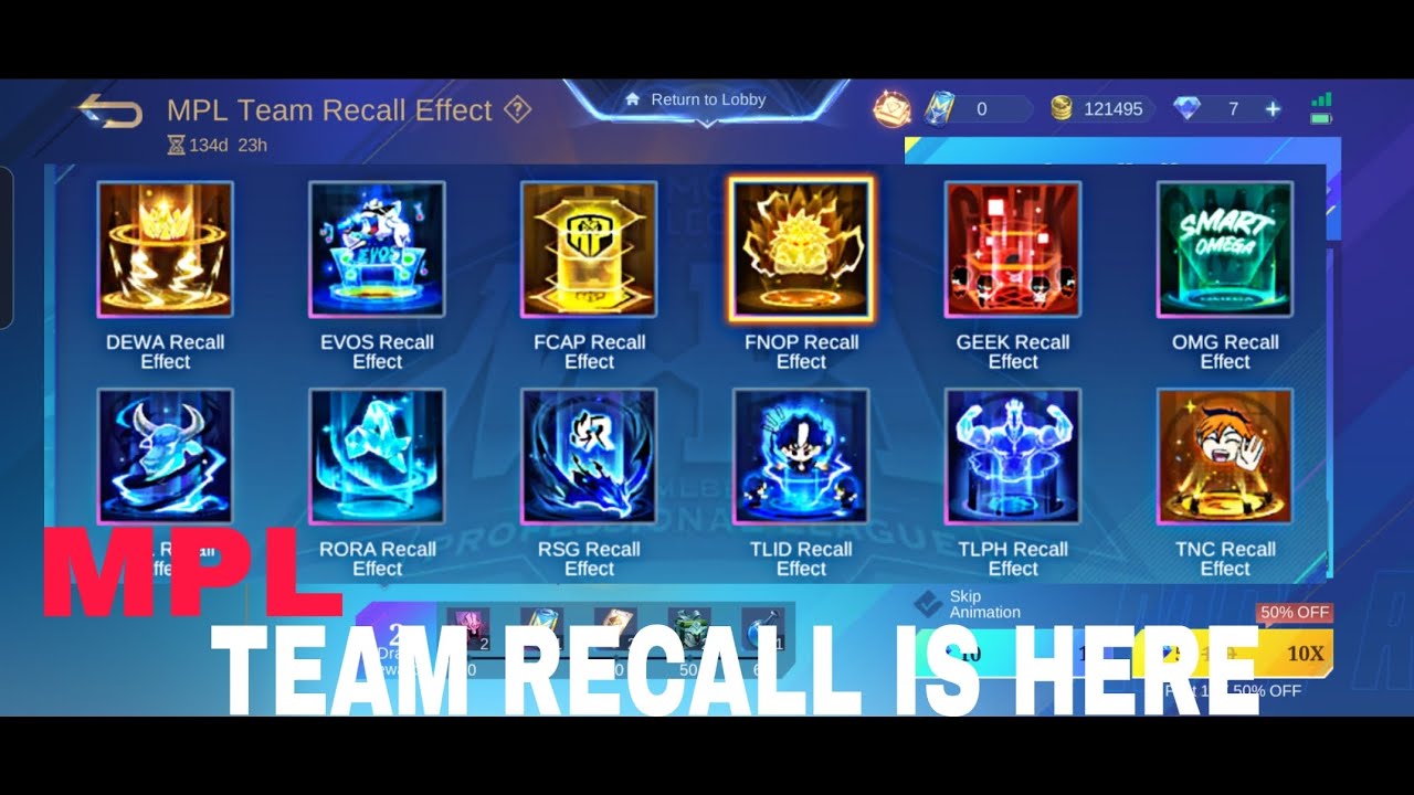 MPL TEAM NEW RECALL IS HERE FINALLY LIVE ||MLBB - YouTube