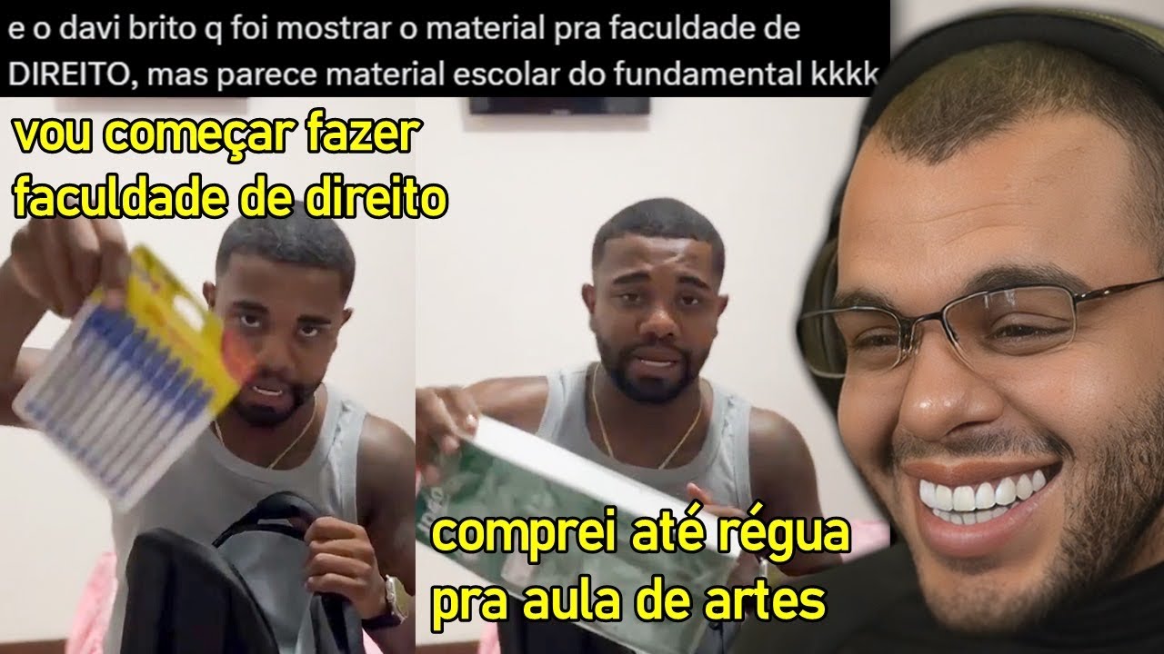 DAVI BRITO INICIA FACULDADE E MOSTRA SEUS MATERIAIS ESCOLARES INFANTIS ...