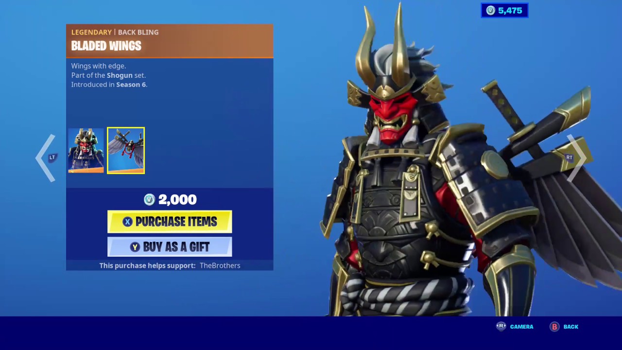 *RARE* SHOGUN SKIN BACK IN FORTNITE! (w/ BLADED WINGS) - YouTube