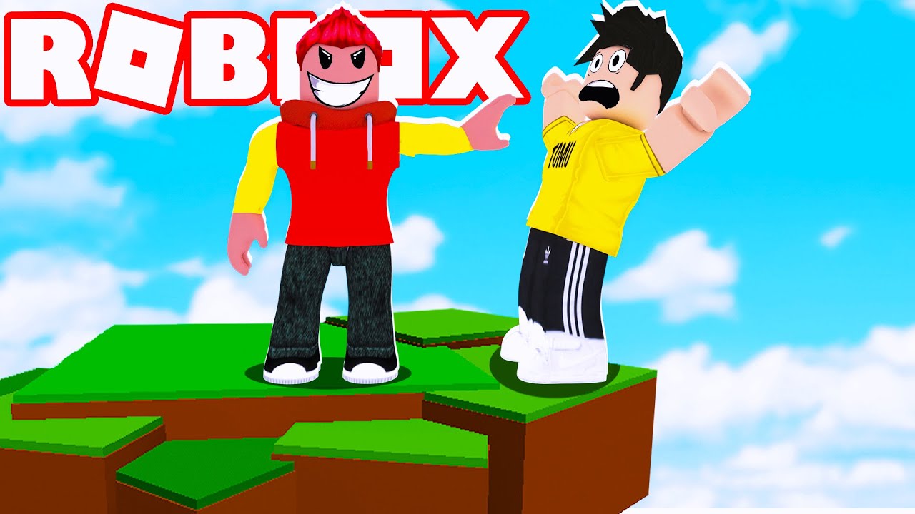 PUTTAR TOMU FRÅN EN FLYGANDE Ö! ROBLOX SKYBLOCK - YouTube