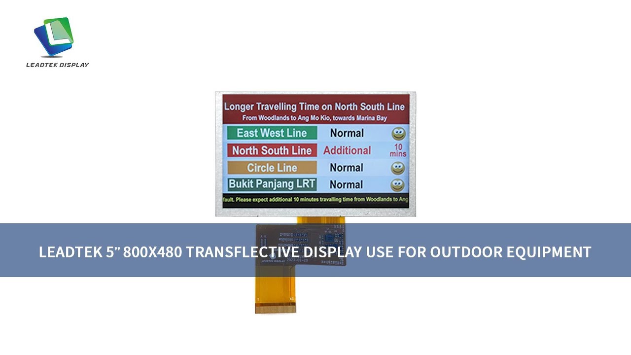 Leadtek 5’’ 800x480 Transflective Display Use For Outdoor Equipment - YouTube