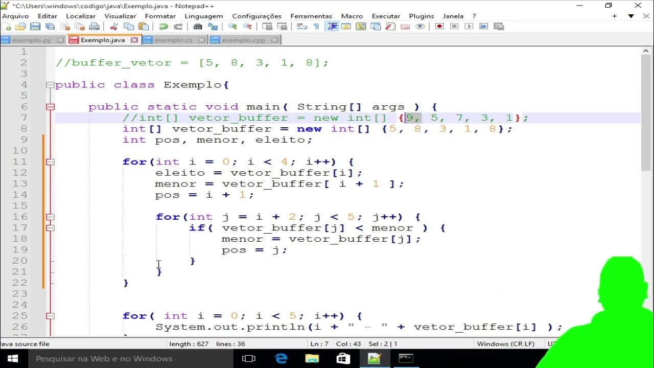 Estrutura de Dados: SELECTION SORT JAVA Aula 29 - YouTube