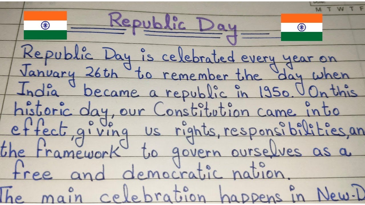 Republic Day Essay | Essay on Republic Day | English - YouTube