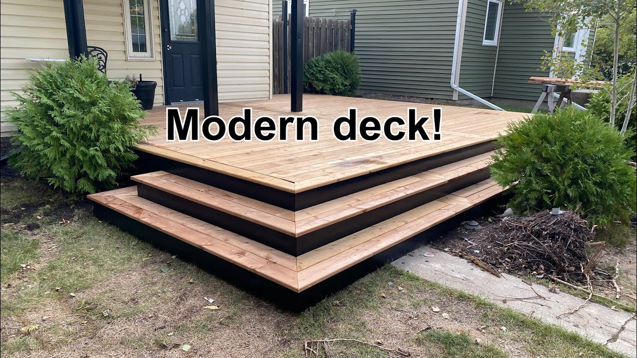 Building a modern deck - YouTube