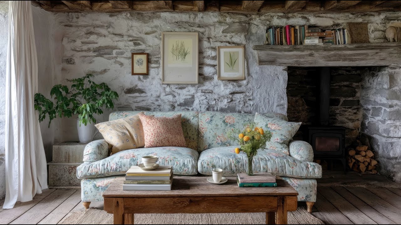 Small English Country Cottage Interiors with Cozy Vintage Farmhouse ...