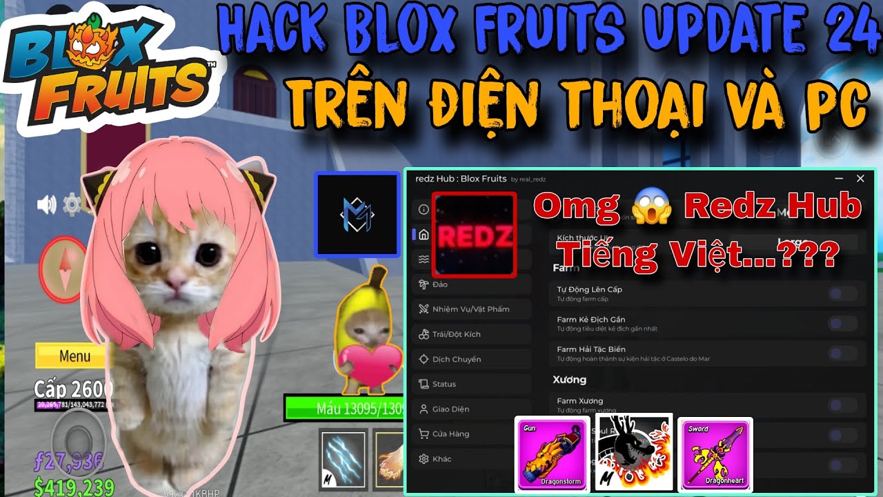 Hack Blox Fruits Update 24 Trên Điện Thoại | Script Redz Hub Tiếng Việt ...