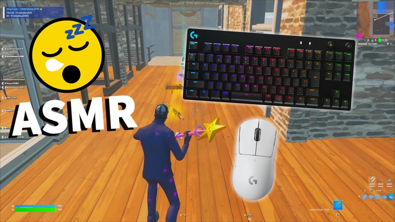 Logitech Keyboard ASMR GAMEPLAY🥰Satisfying Fortnite Gameplay🥳【240FPS ...