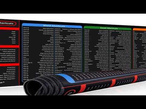 EXCO Office Shortcuts Mouse Pad Large Extended Excel Powerpoint Word ...
