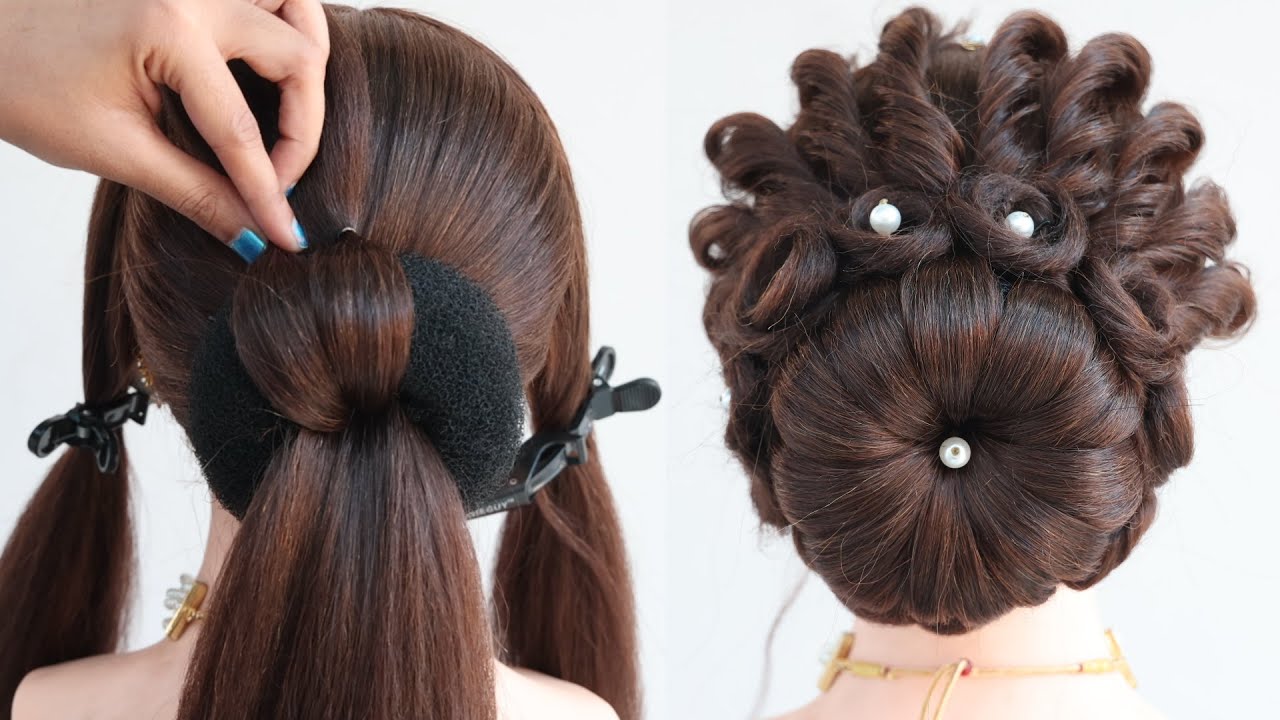 simple bun hairstyle for ladies | easy low bun hairstyle | hairstyle ...
