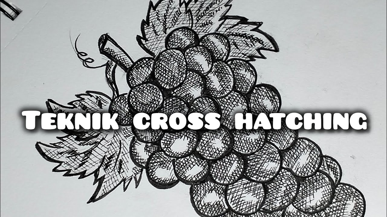 cara menggambar dengan teknik cross hacthing. - YouTube