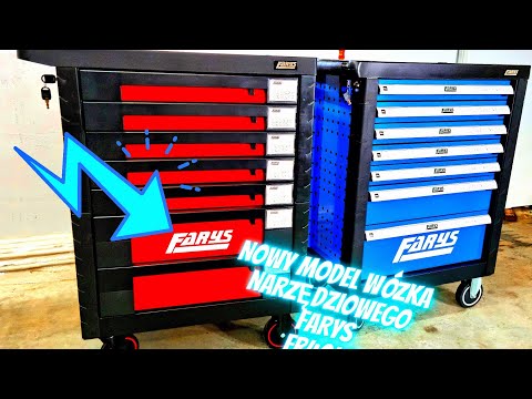 Tani Wózek serwisowy,  szafka narzędziowa Farys, masywna. Jaki wybrać? meble do garażu. Nowy model
