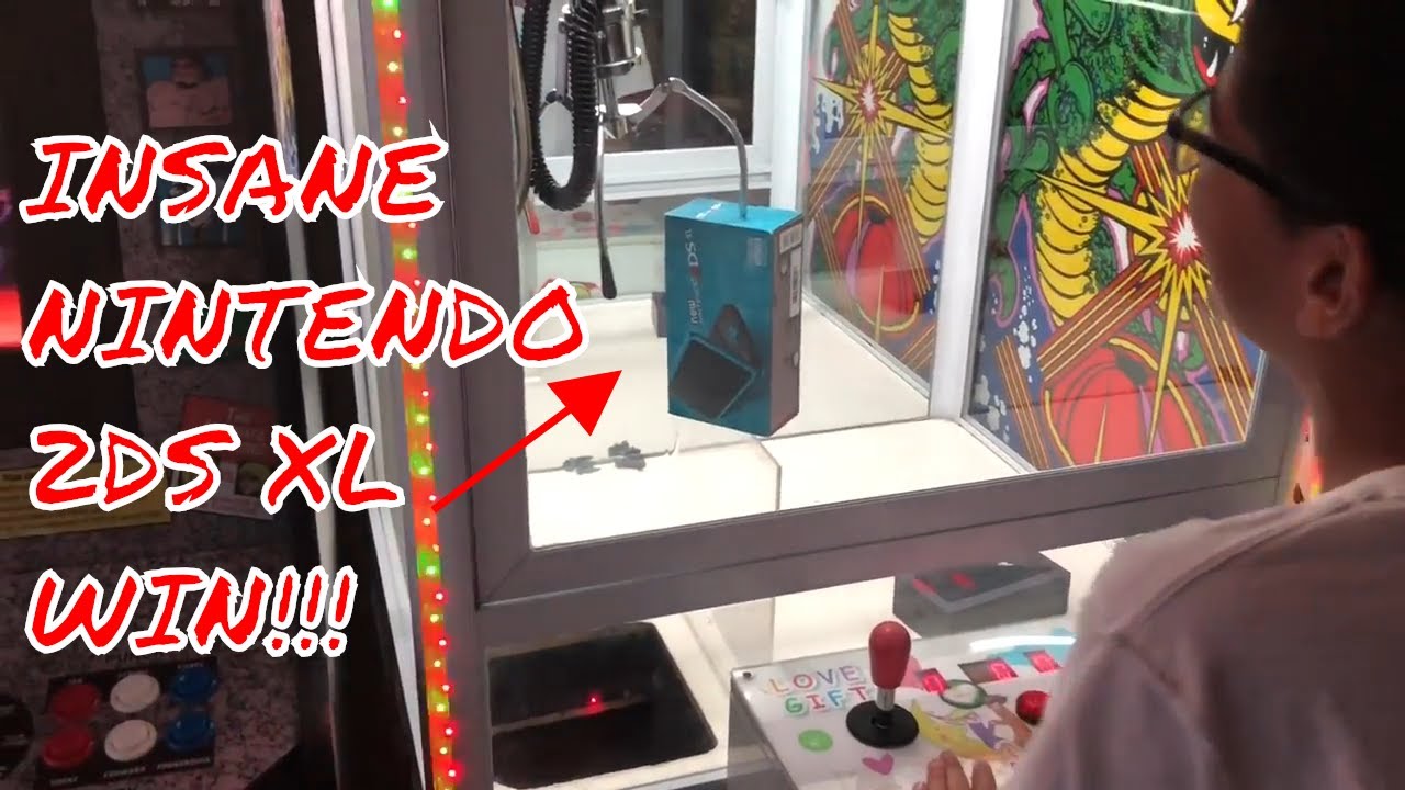 Insane New Nintendo 2DS XL Arcade Claw Machine Win - Craziest Prize ...