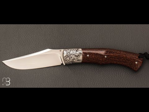 Couteau " Boxer " custom par Raphaël Durand - Micarta barbwire et RWL ...