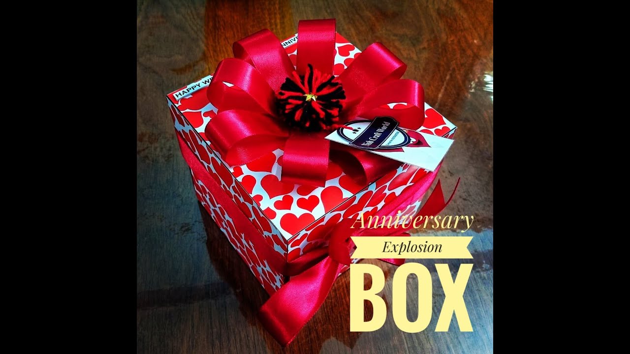 Anniversary Explosion Box | Explosion Box | Handmade Explosion Box ...