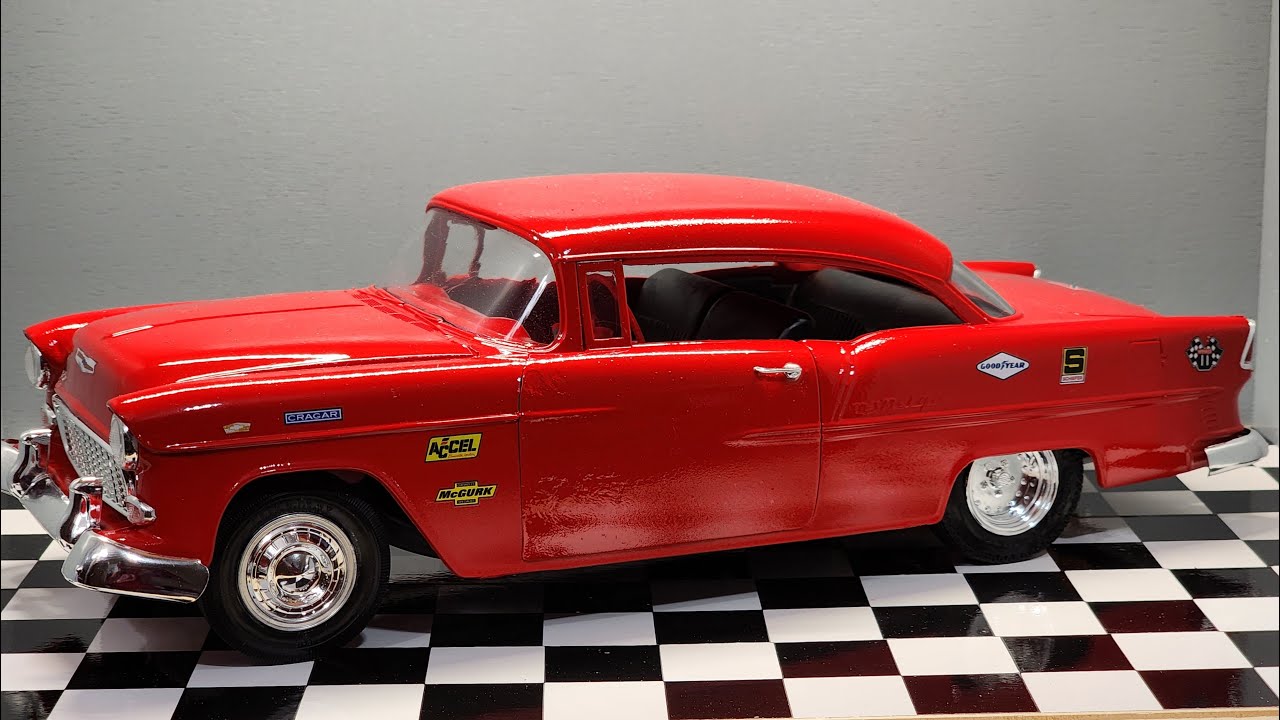 55 Chevrolet amt 1/16 scale model - YouTube