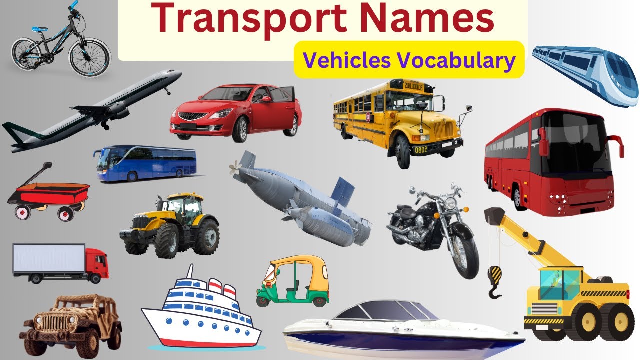 Fun & Education for Toddler | Transport Names | Vehicles Name | A to Z ...