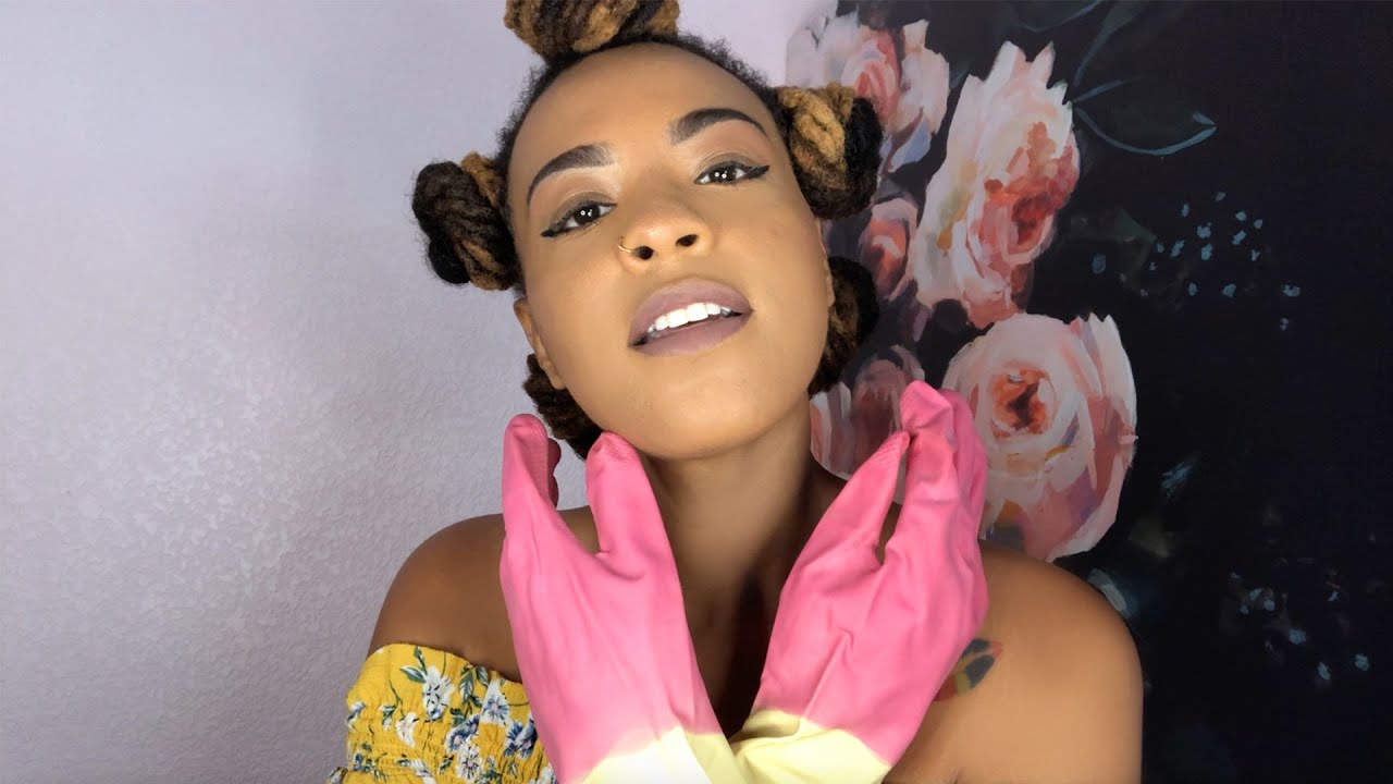 UNPREDICTABLE ASMR - Hand Movements w/ Rubber Gloves, Tongue Clicks, Inaudible Whispers - YouTube