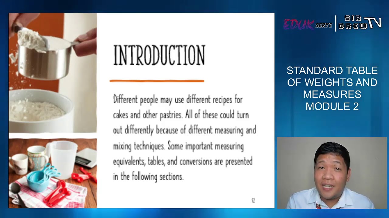 Lesson 3 - Module 2 Standard Table of Weights and Measures - YouTube