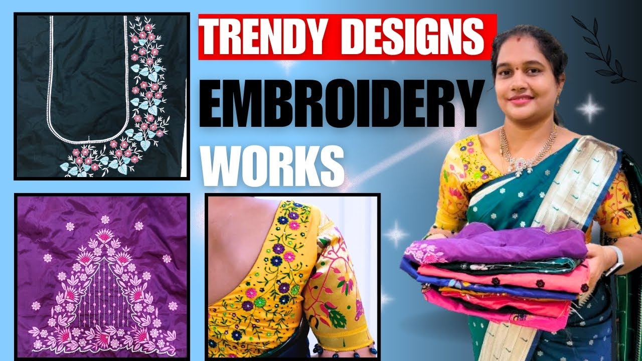 Computer Embroidery Works || TRENDY DESIGNS || NEW DESIGNS || Lohitha ...