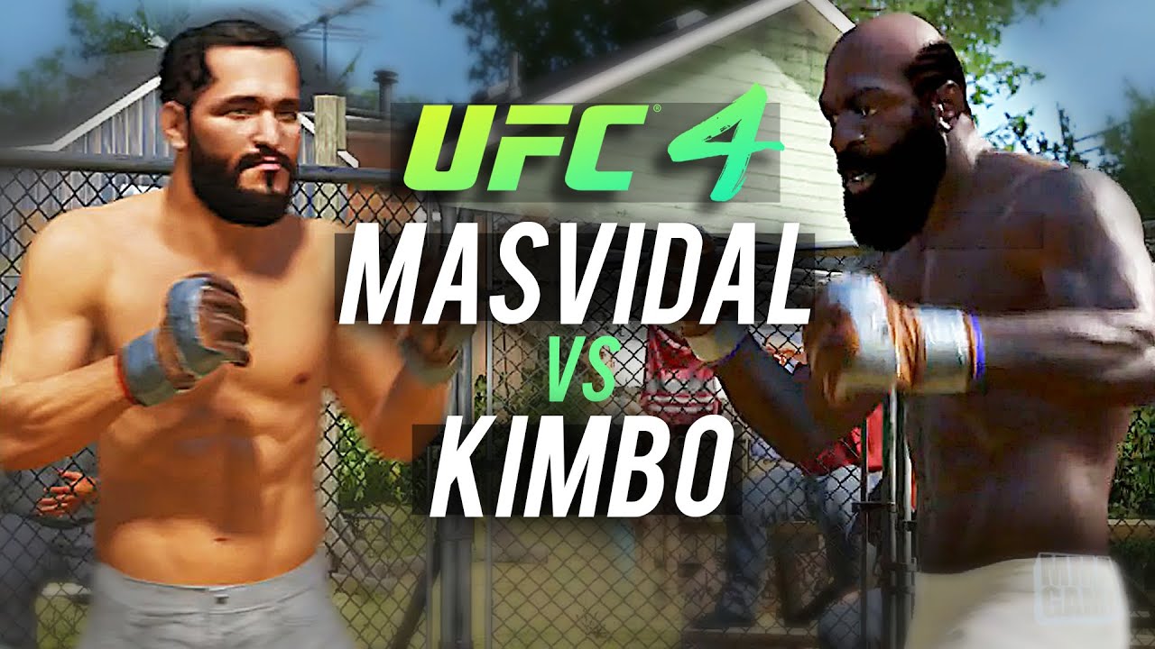 EA Sports UFC 4 - JORGE MASVIDAL vs KIMBO SLICE in BACKYARD CPU vs CPU ...