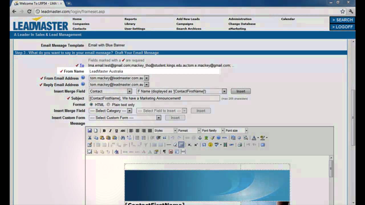 eMarketing with LeadMaster | Web-Based CRM built-in eMarketing Solutions - YouTube